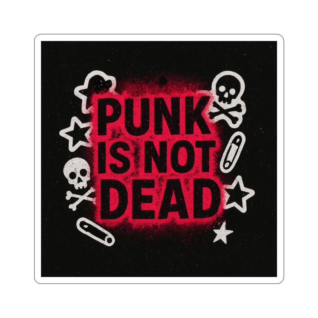 Punk Rock Kiss-cut Stickers | Edgy Decor for Laptops, Journals, Party ...