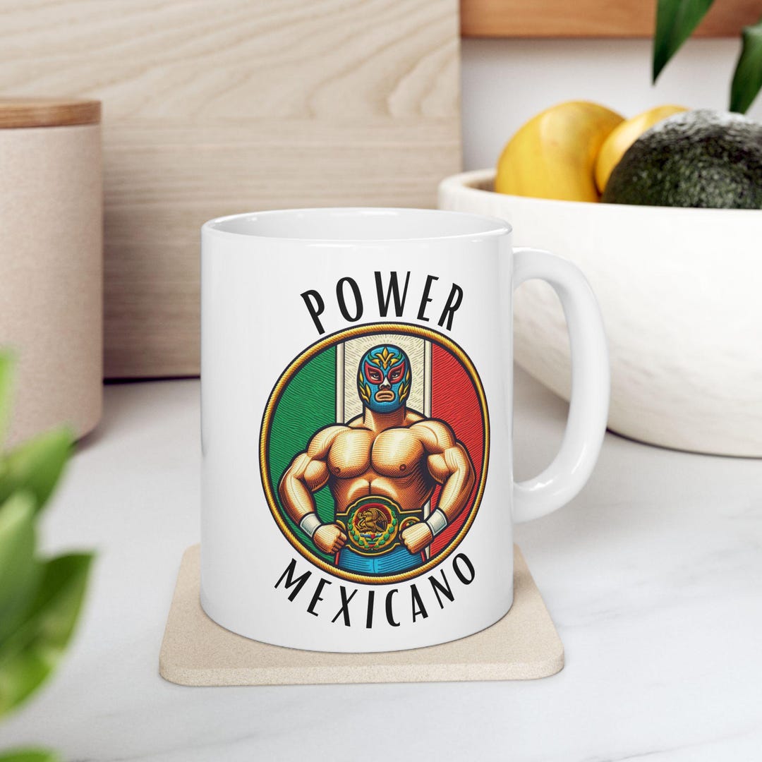 Mexico Mug, Mexican Wrestler Mug, Mexican Style Mug, Mexico Inspired ...