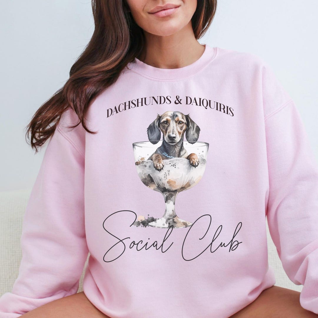 Dachshunds & Daiquiris PNG, Daiquiris Cocktail Lover Dachshund PNG ...