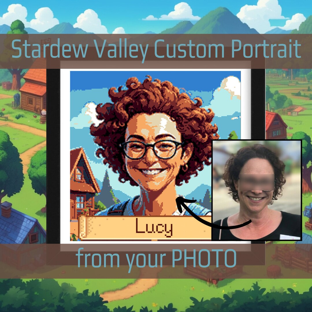 Custom Stardew Valley Character Portrait Personalized Hand-drawn Art ...