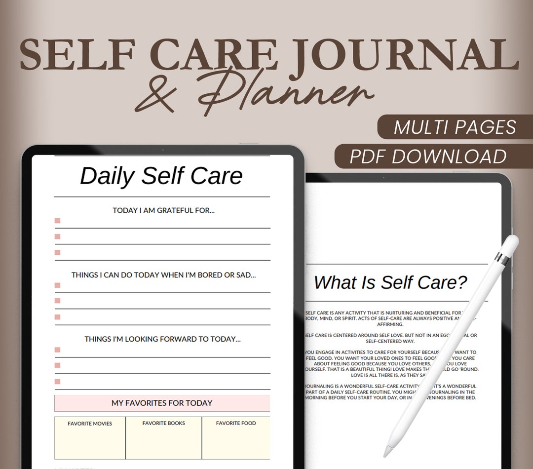 Self Care Planner and Journal, Kids Workbook, Pdf Journals, Good Notes ...