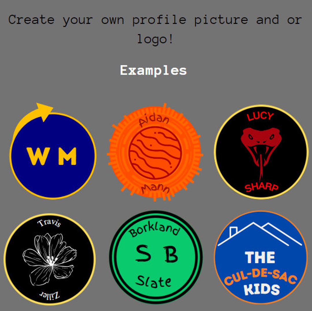 Personalized Profile Picture and Logo - Etsy