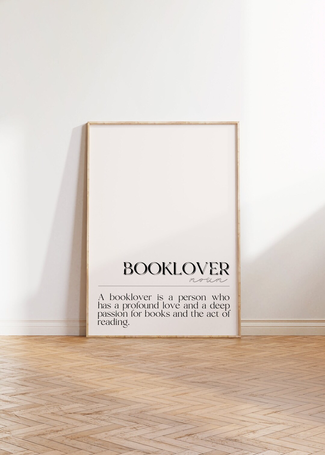 Booklover Print, Minimalist Cool Cozy Book Lover Poster, Dictionary ...