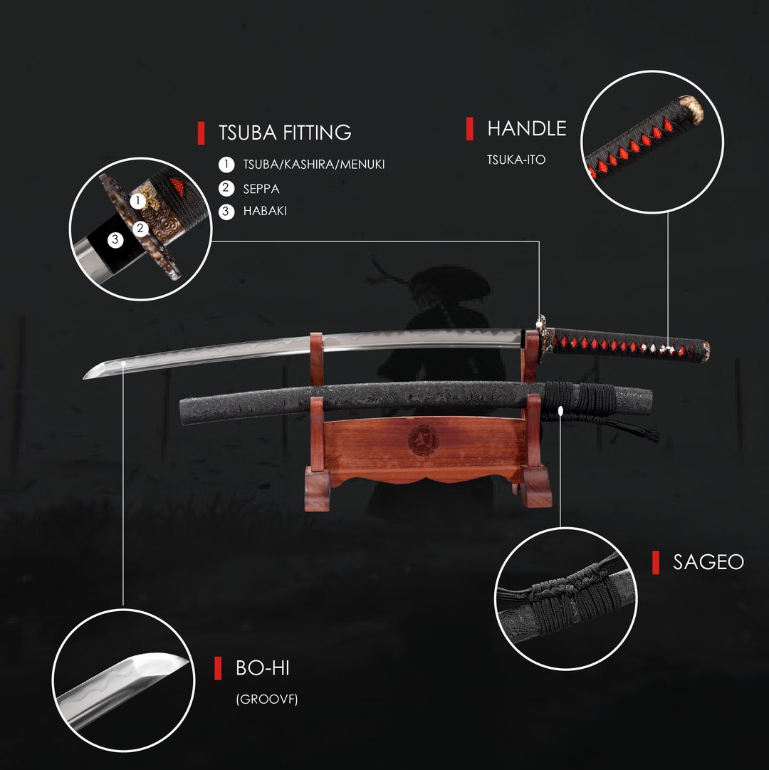 Custom Katana, Japanese Katana Real Sword, Three-layer Laminated ...