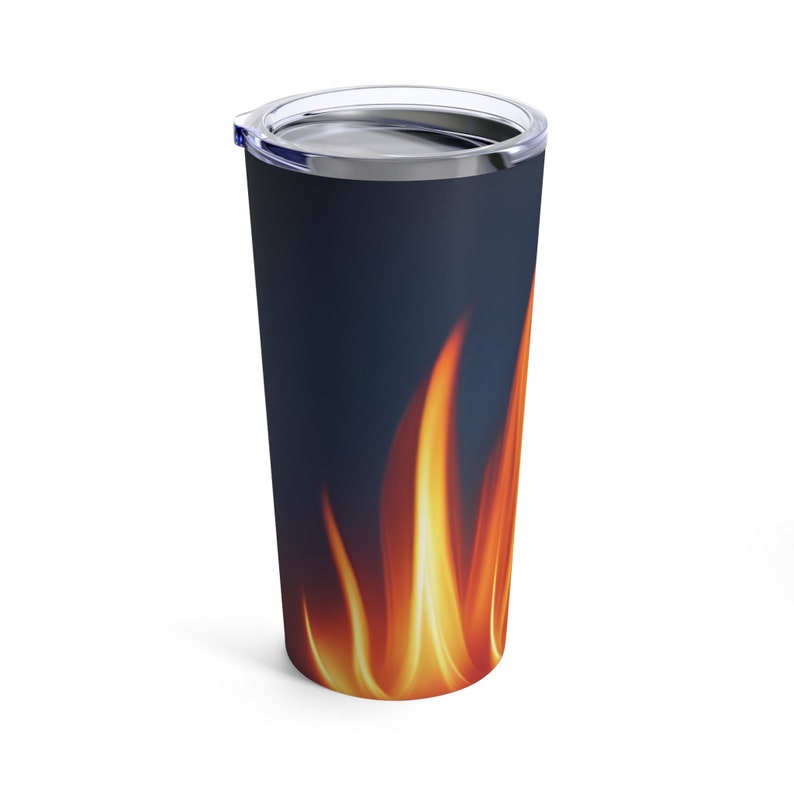 20oz Coffee Travel Mug Insulated Tumbler Hot Rod Flames Fire Design Hot ...
