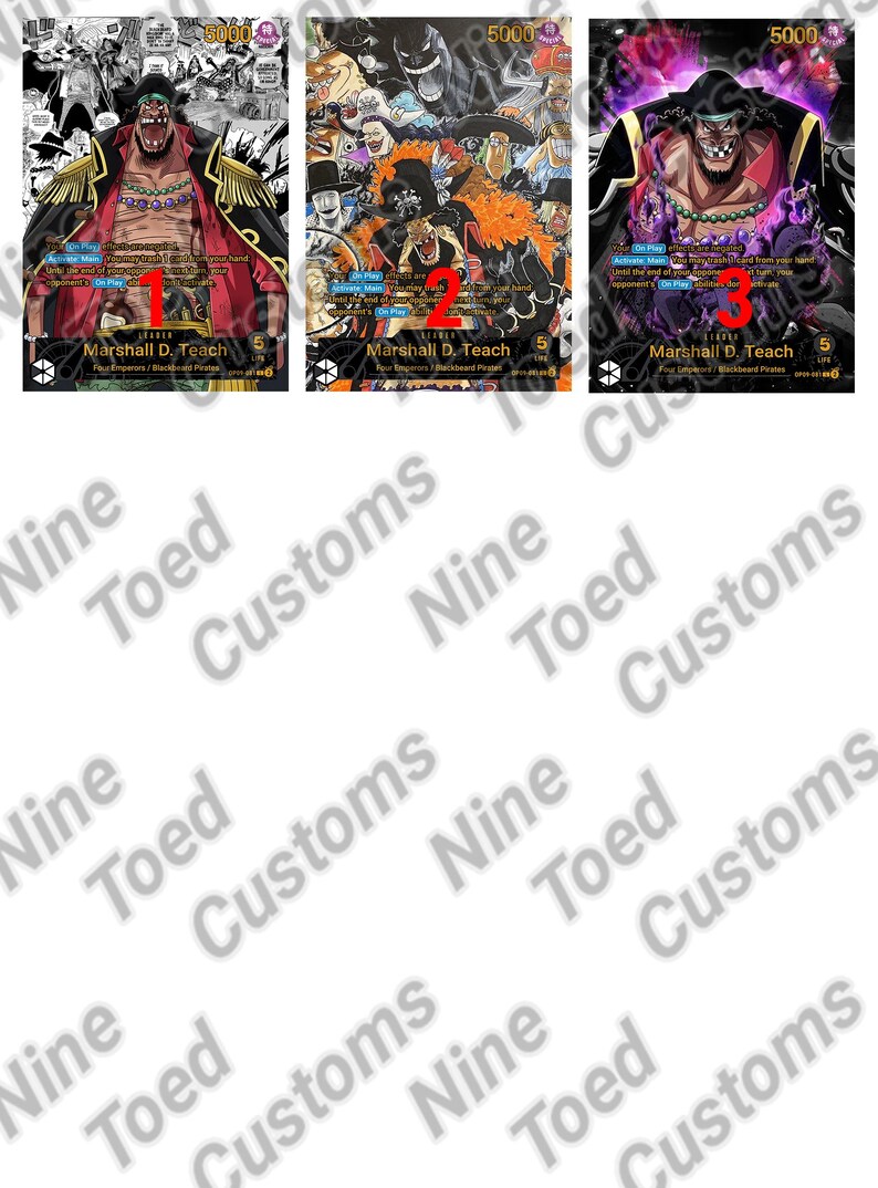 One Piece Custom Leaders - OP09 (emperors in the New World) - Etsy