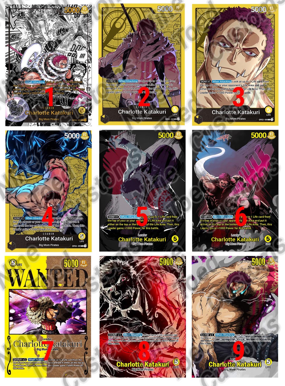 One Piece Custom Leaders OP03 pillars of Strength - Etsy