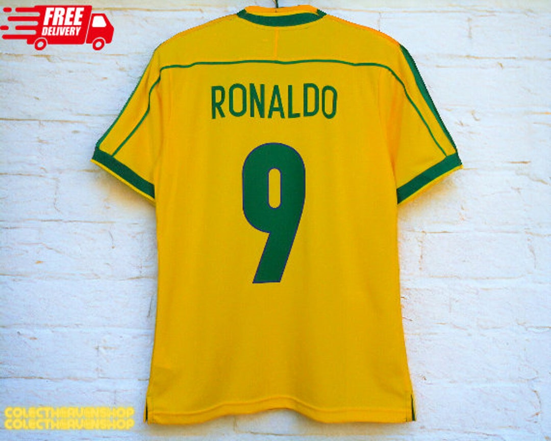 1998 RONALDO R9 Rare Retro BRAZIL Jersey 1998 World Cup France 98 Shirt ...