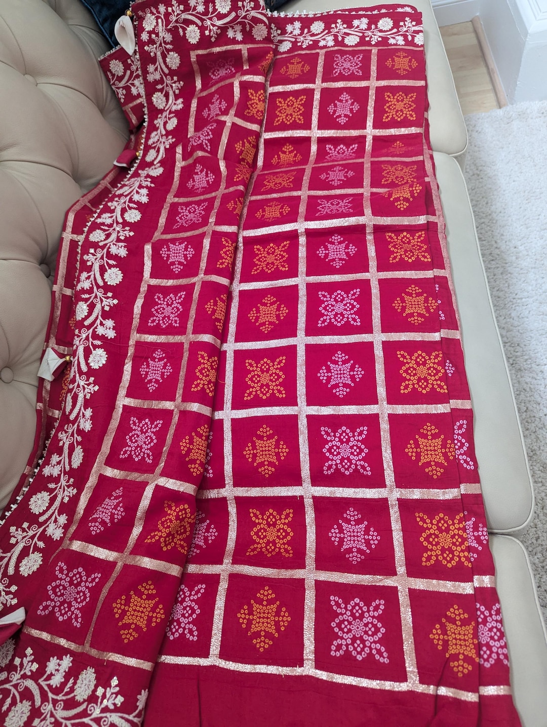 Embroidered Gharchola Dola Silk Saree: Indian Wedding Sari - Etsy