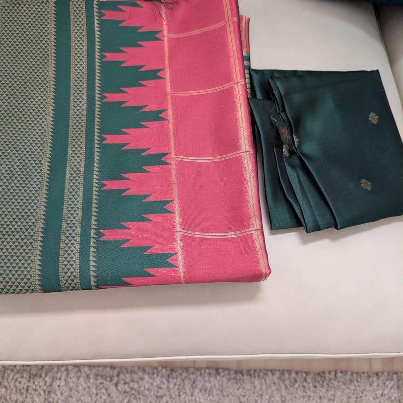 Semi Silk Kanchi Saree - Etsy