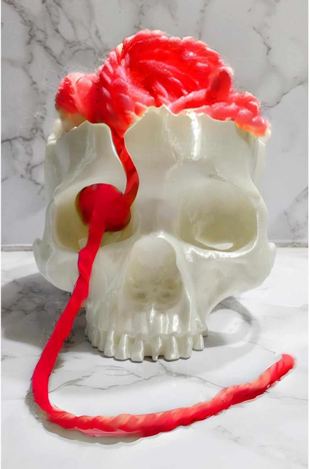 Skull Yarn Bowl Crocheting & Knitting Accessory Craft Wool Holder ...