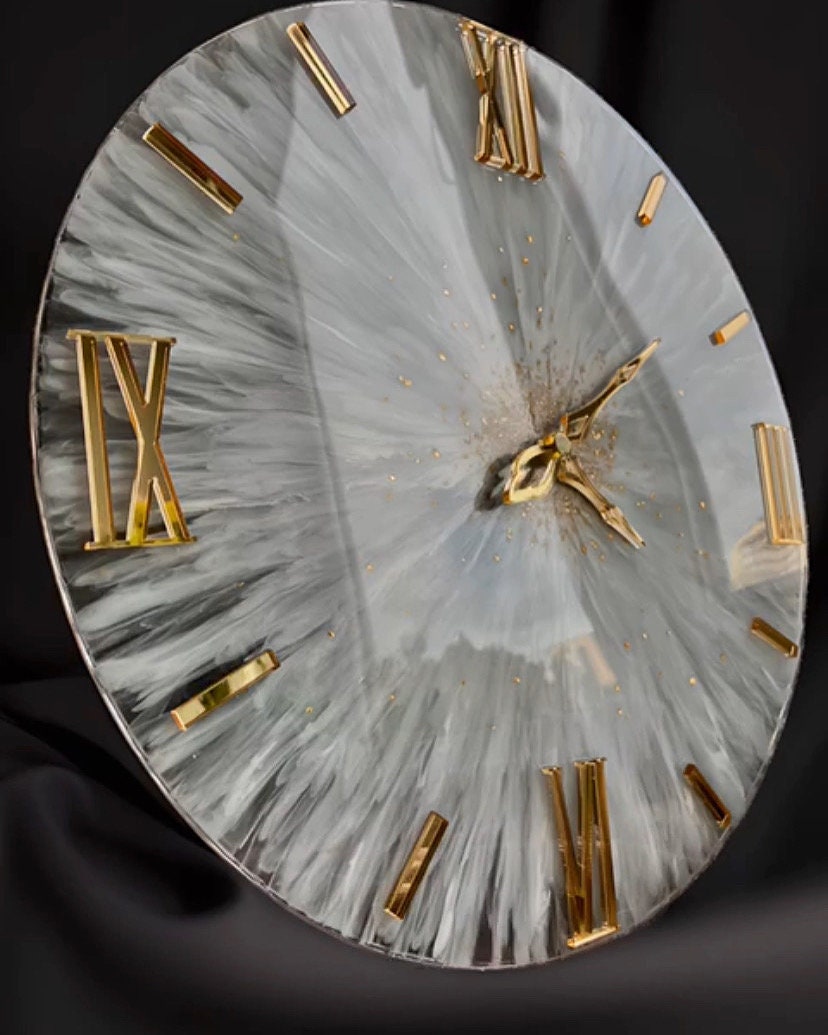 Wall Clock Resin - Etsy