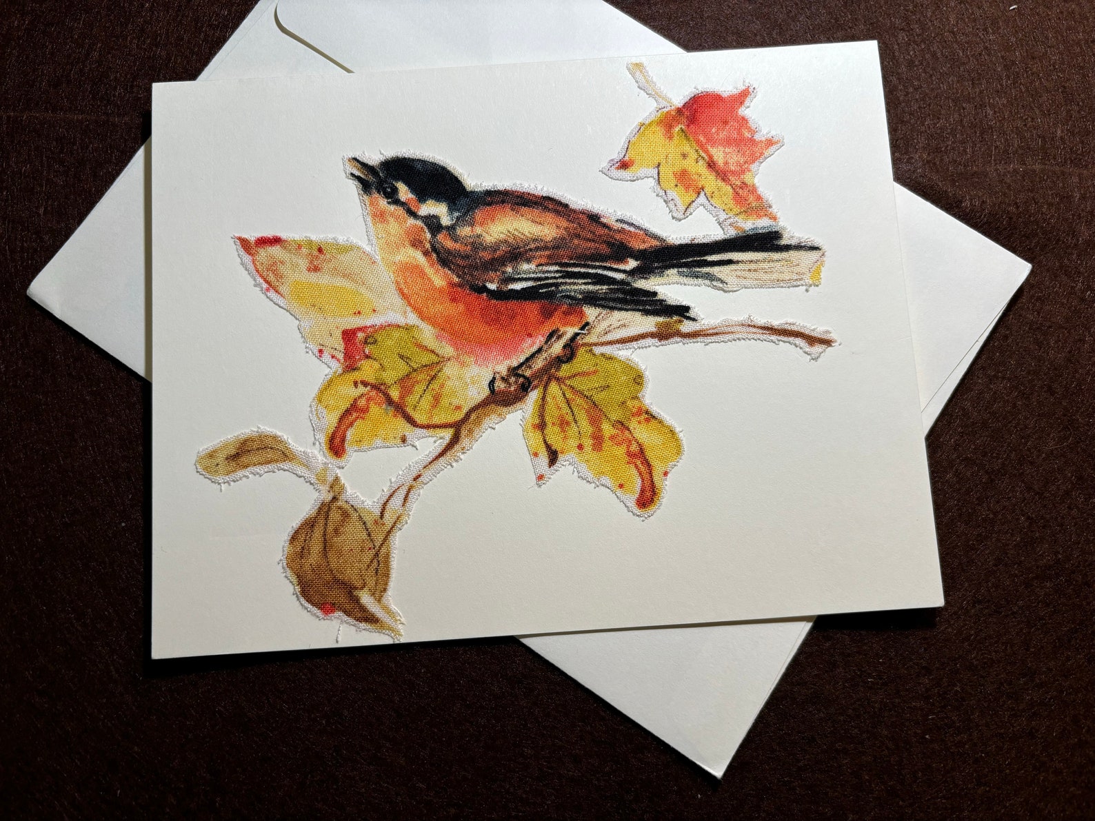 Lovely, Handcrafted, All Occasion, Blank Inside Cards With Fabric ...
