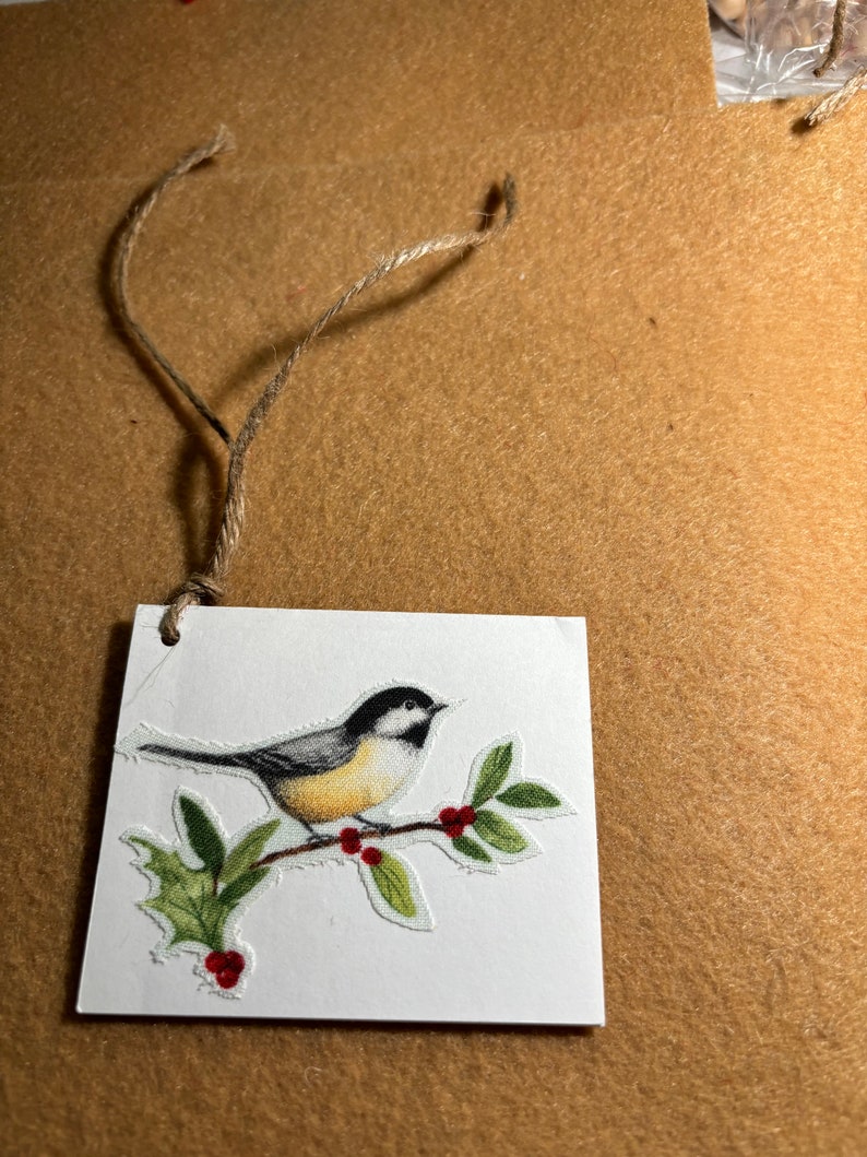 Christmas Gift Tags Handcrafted With Hand Cut Fabric Pieces. Christmas ...