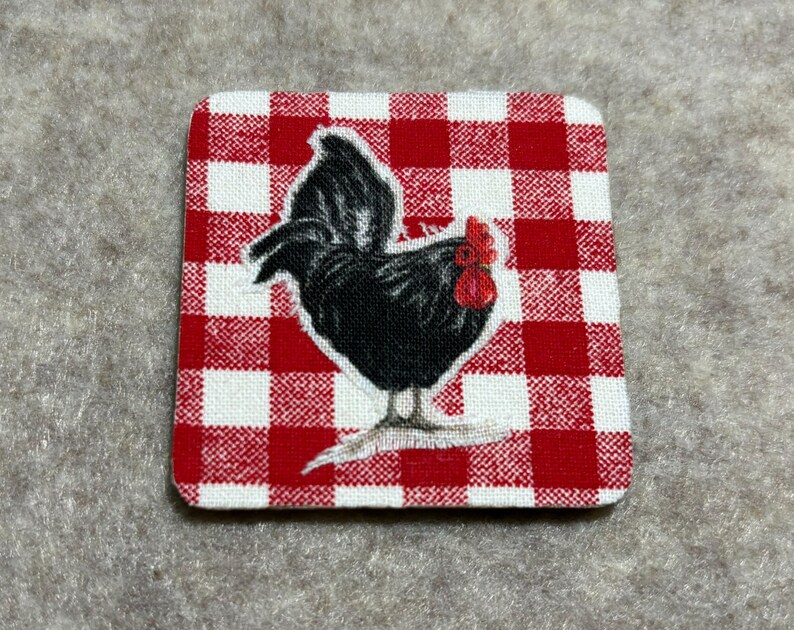 Farmhouse Chicken, Kitchen Magnets. Black and White Chickens, Brown Chickens. Rooster. Chicken ...