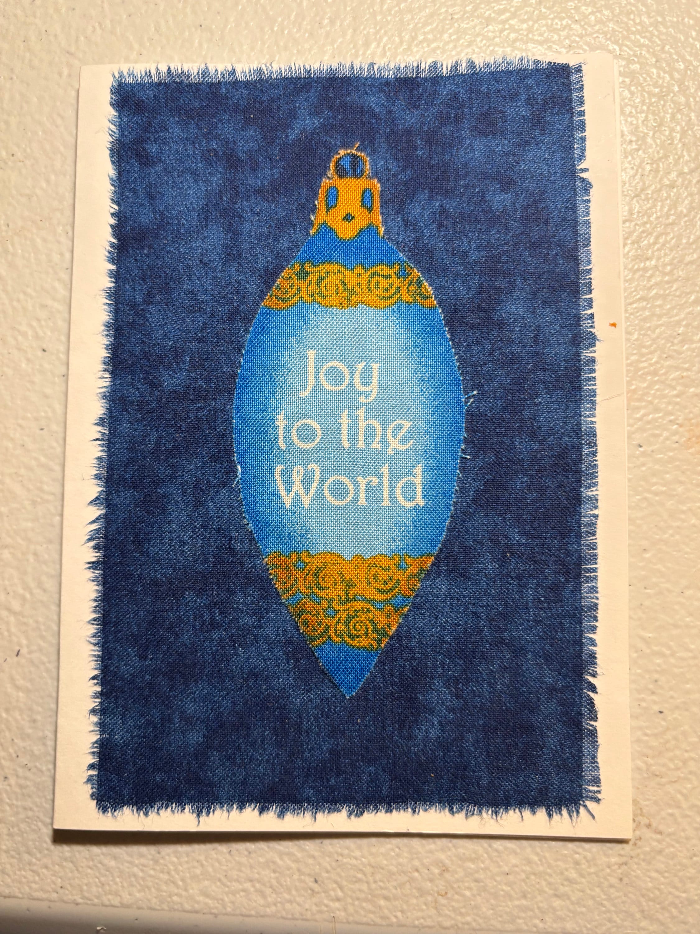Handcrafted, Blank Inside, Christmas Cards With Fabric Images of ...