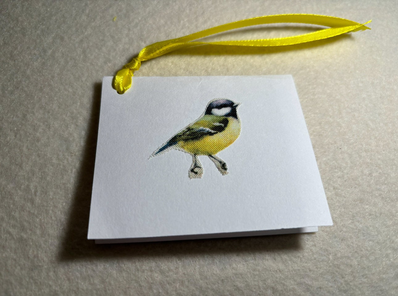 Fabric Bird Embellished Gift Tags With Ribbon. Blank Inside. Pack of 6 ...