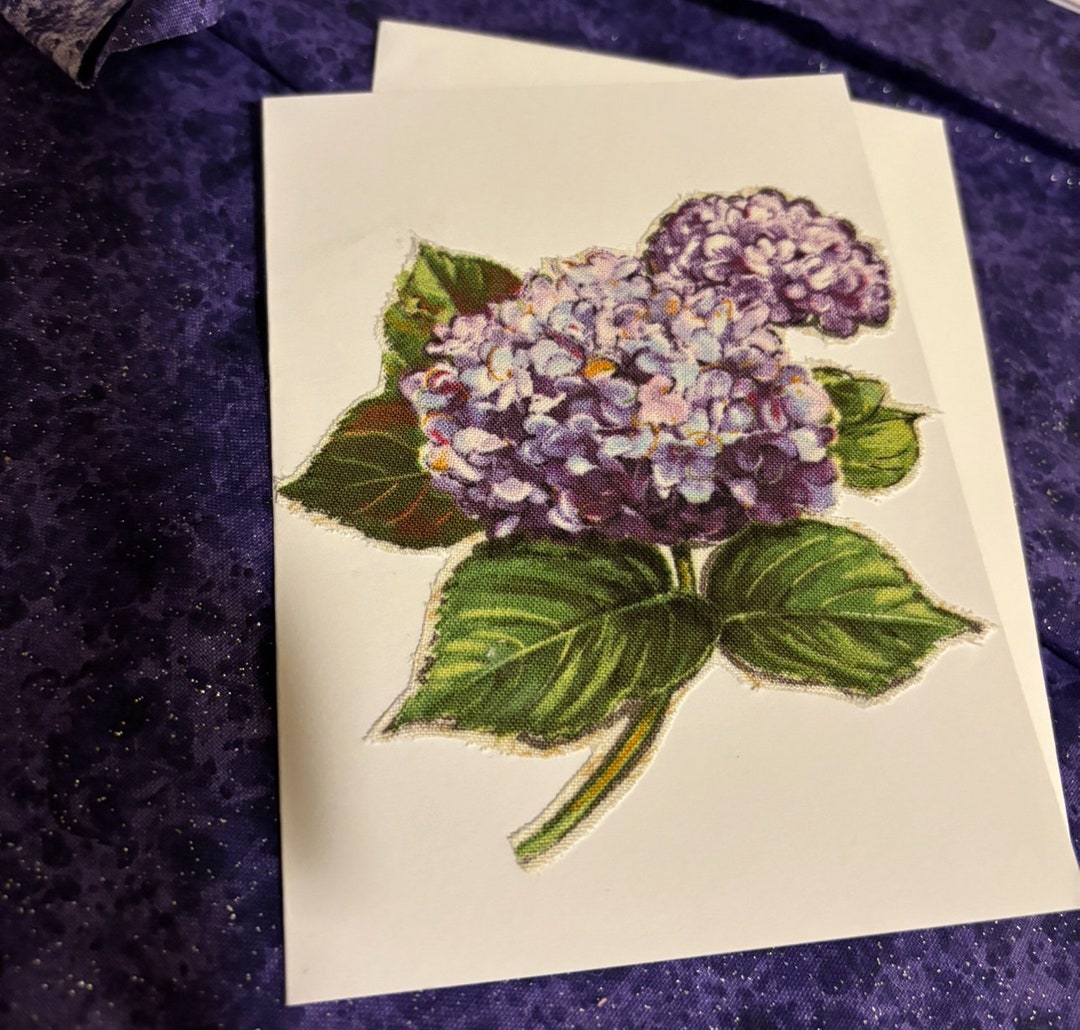 Greeting/note Card Handcrafted With Hand-cut Fabric Designs. Blank ...