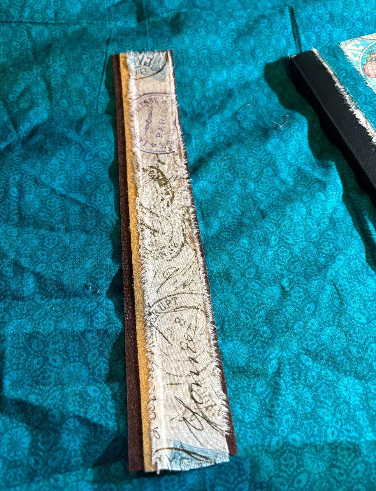 Travel/geography Themed Fabric Covered Journal With Coordinating ...