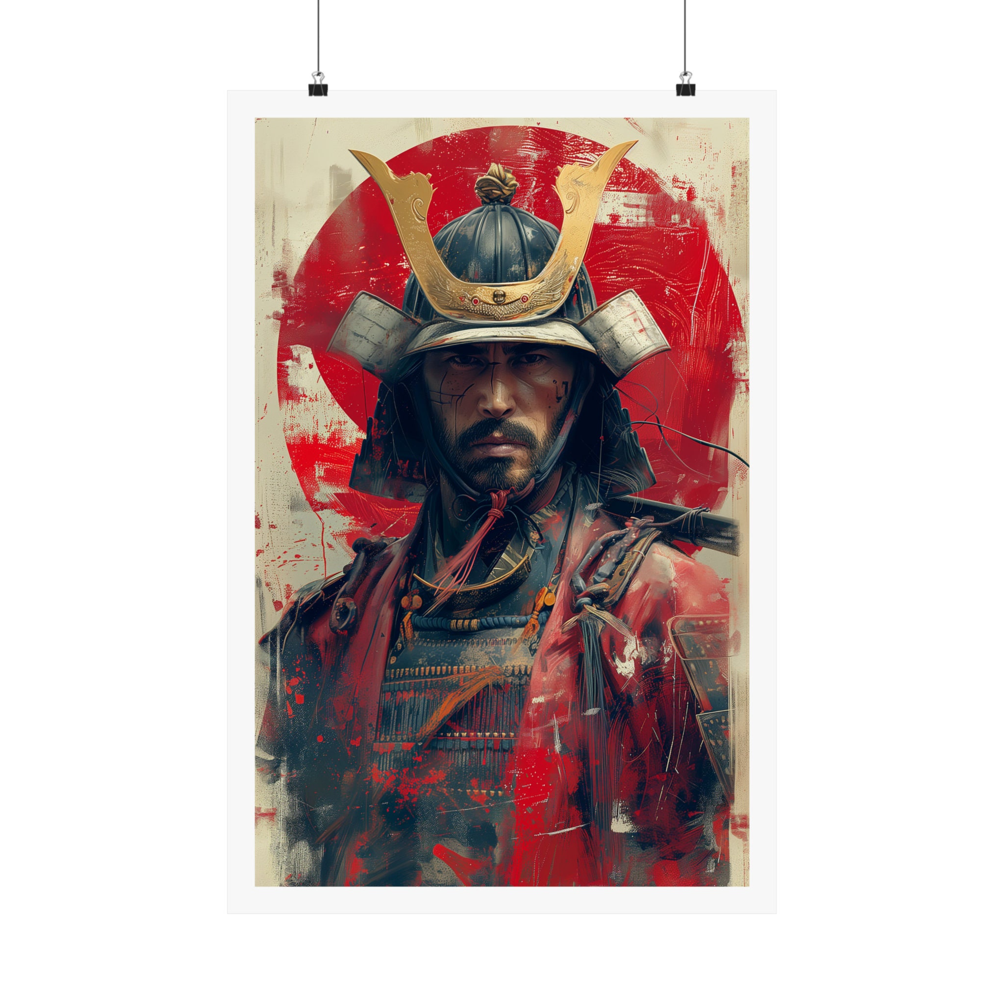 Shogun With Golden Arc on Helmet - Etsy