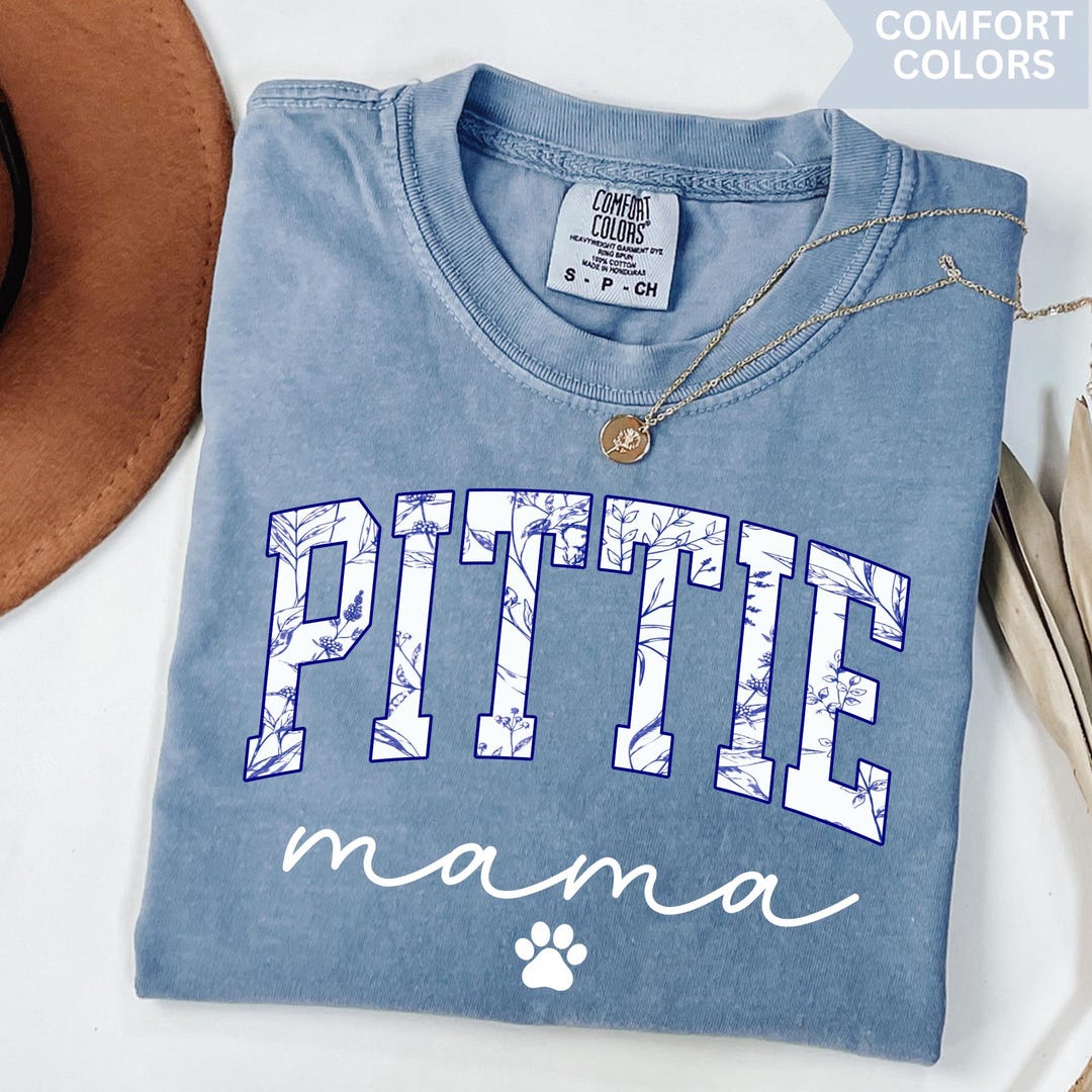 Floral Pittie Mama Comfort Colors Shirt, Pitbull Dog Mom Gift - Etsy