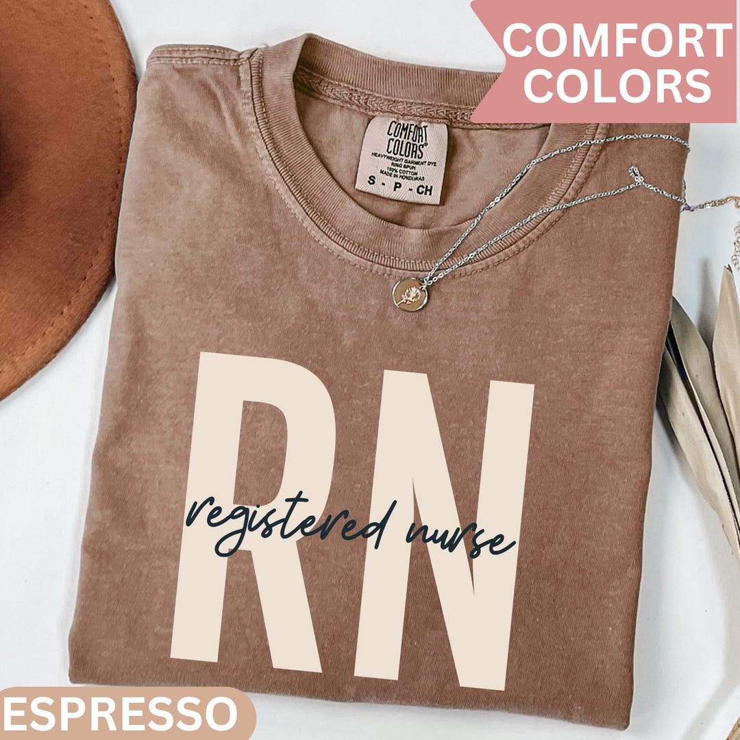 Comfort Colors RN Nurse Shirt, Registered Nurse T-shirt - Etsy
