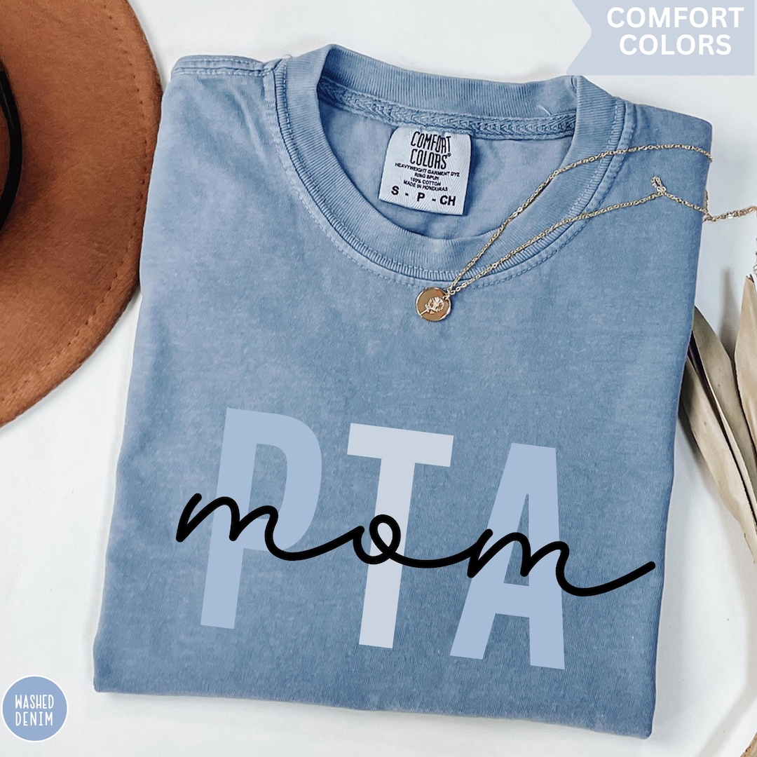 Comfort Colors PTA Mom Shirt, PTA Mom Gifts, Parent Teacher Association ...