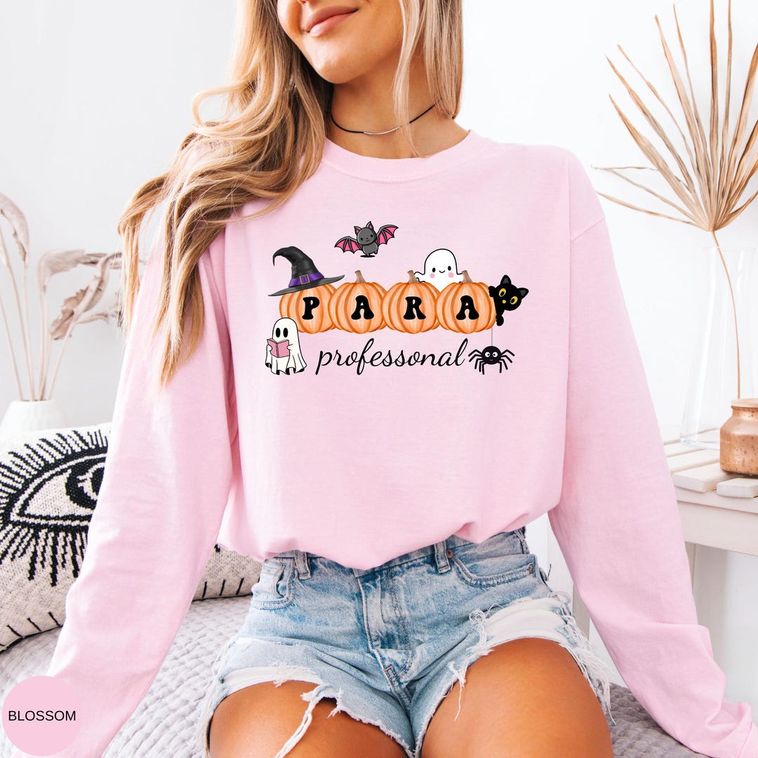 Halloween Paraprofessional Long Sleeve Shirt Comfort Colors®, Fall Para ...