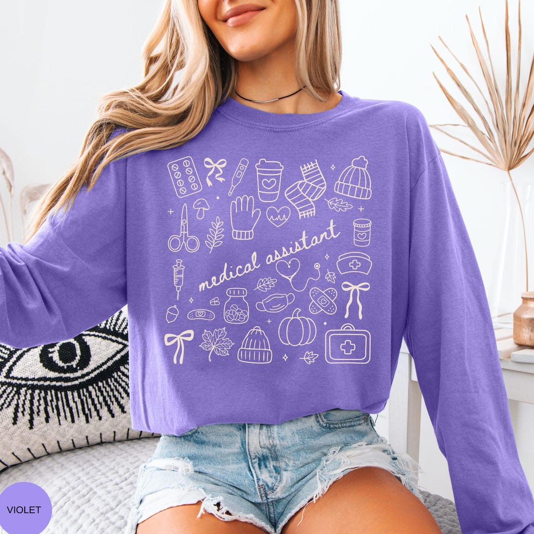 Trendy Fall Pumpkin CMA Long Sleeve Shirt Comfort Colors, Certified ...