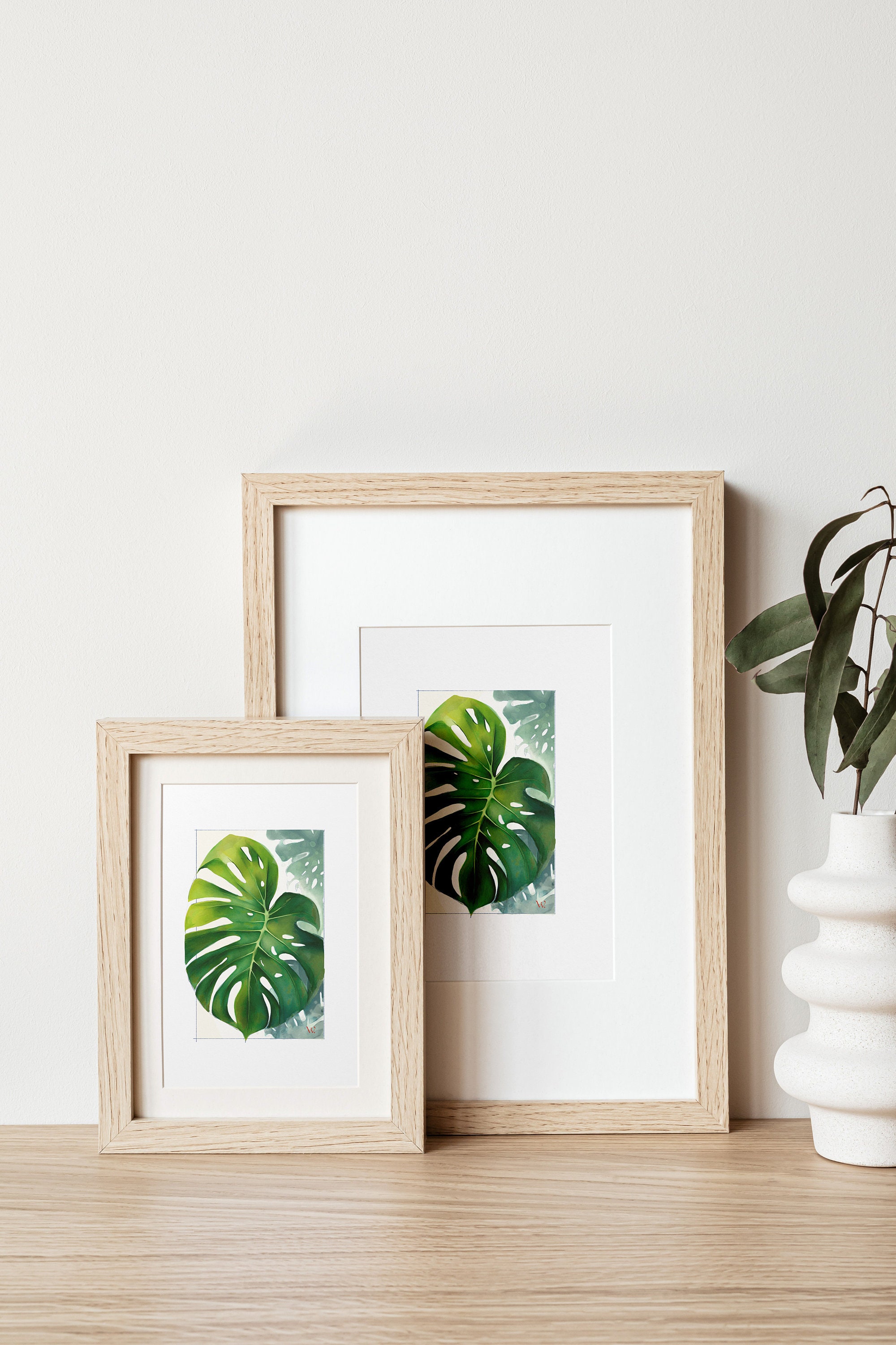 Monstera Printable Poster - Tropical Leaf Print - Monstera Leaf Art ...