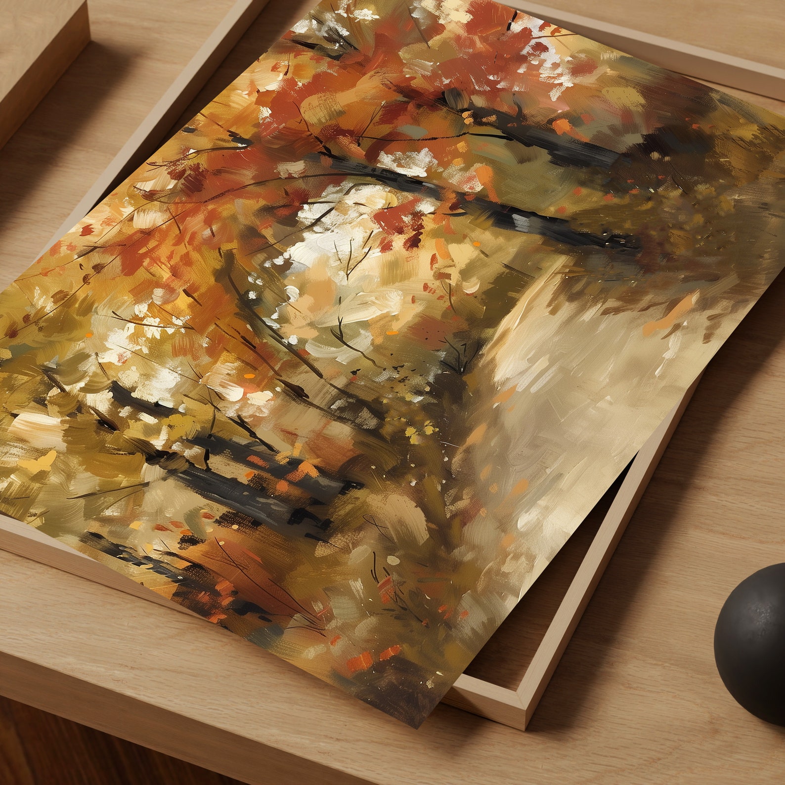 Autumn Tree Archway Print, Fall Foliage Oil Painting, Moody Wall Art - Etsy
