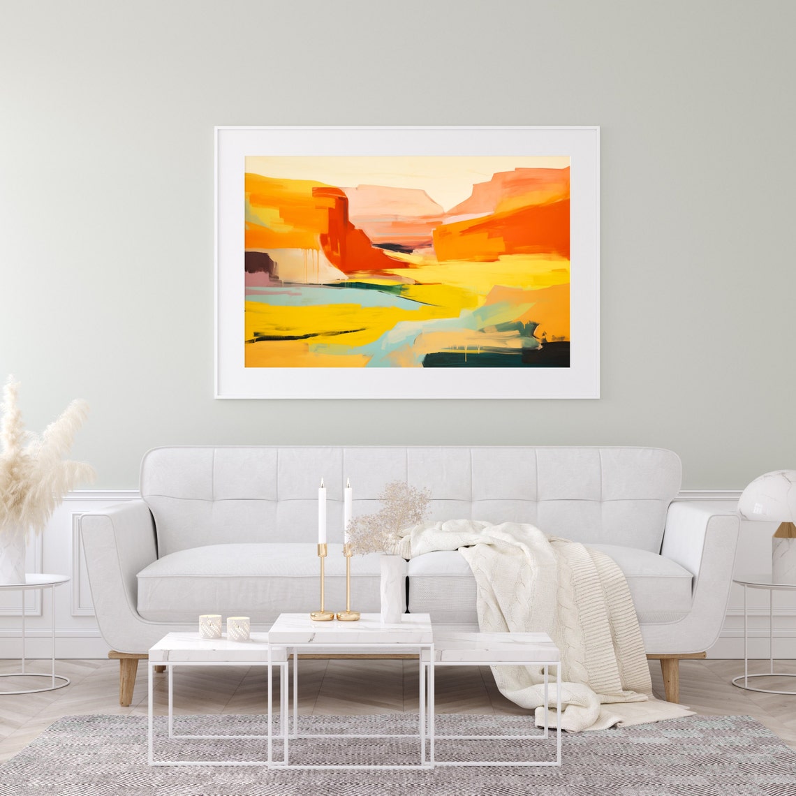 Canyons Modern Wall Decor Abstract Landscape Minimalist Home Decor - Etsy