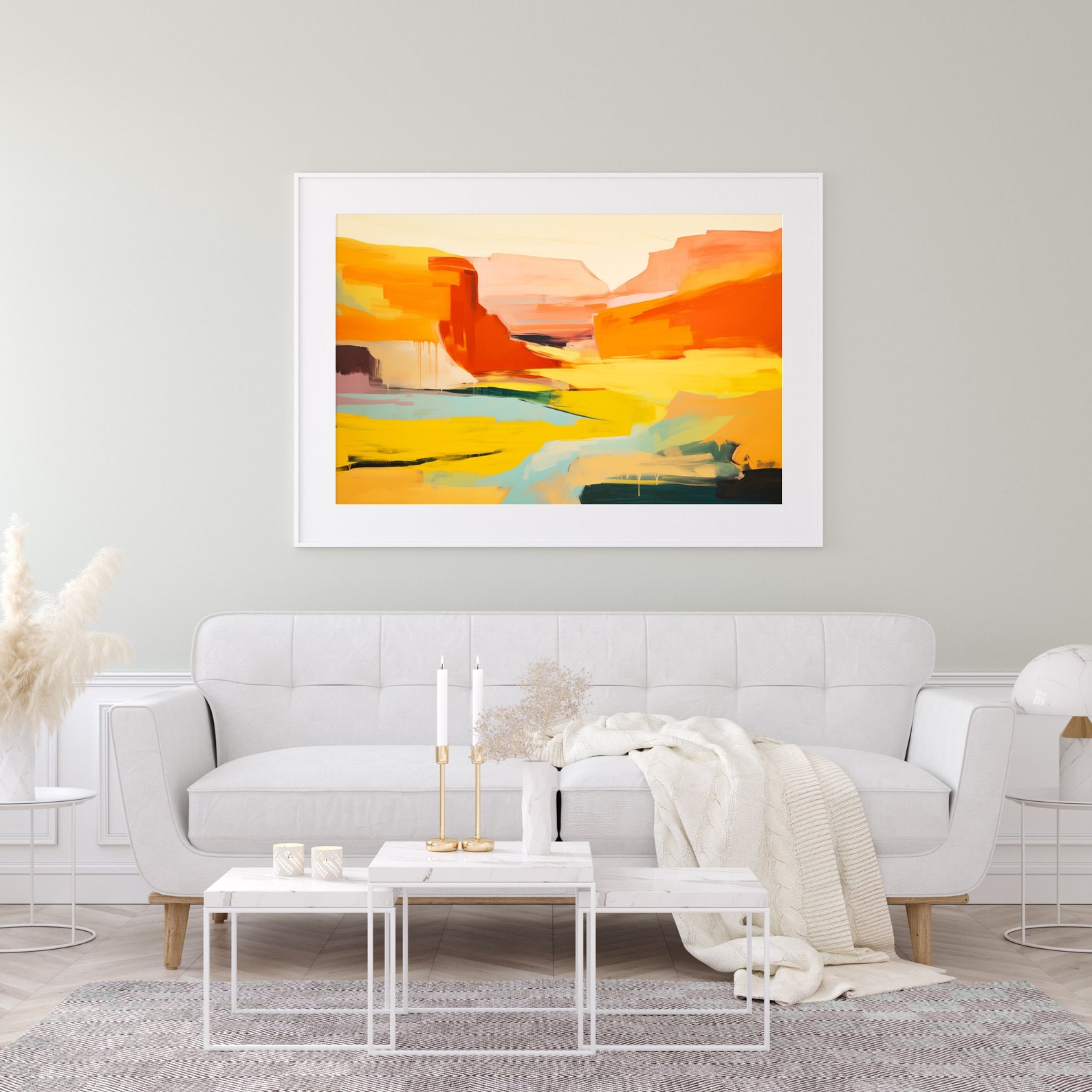 Canyons, Modern Wall Decor, Abstract Landscape, Minimalist Home Decor ...