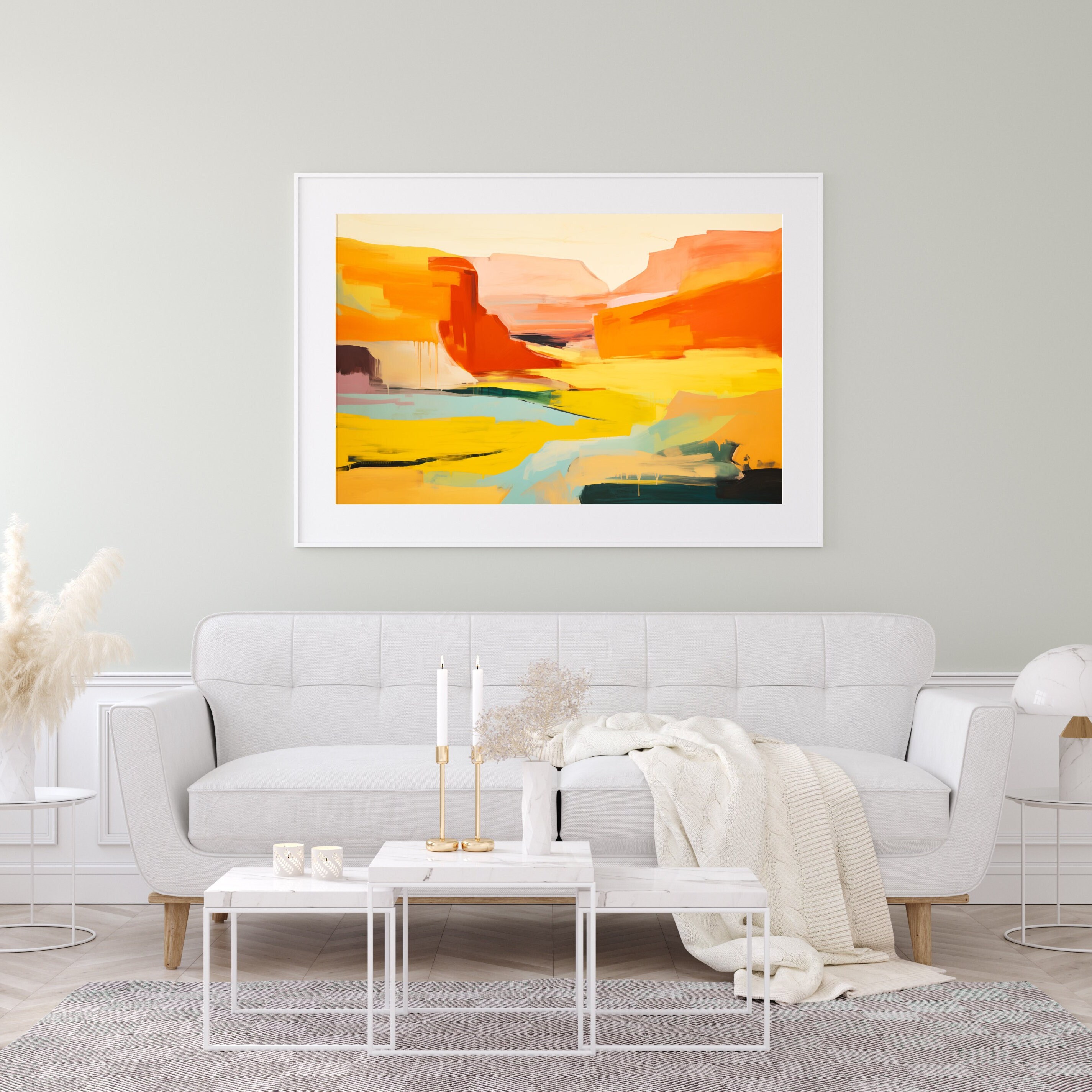 Canyons, Modern Wall Decor, Abstract Landscape, Minimalist Home Decor ...