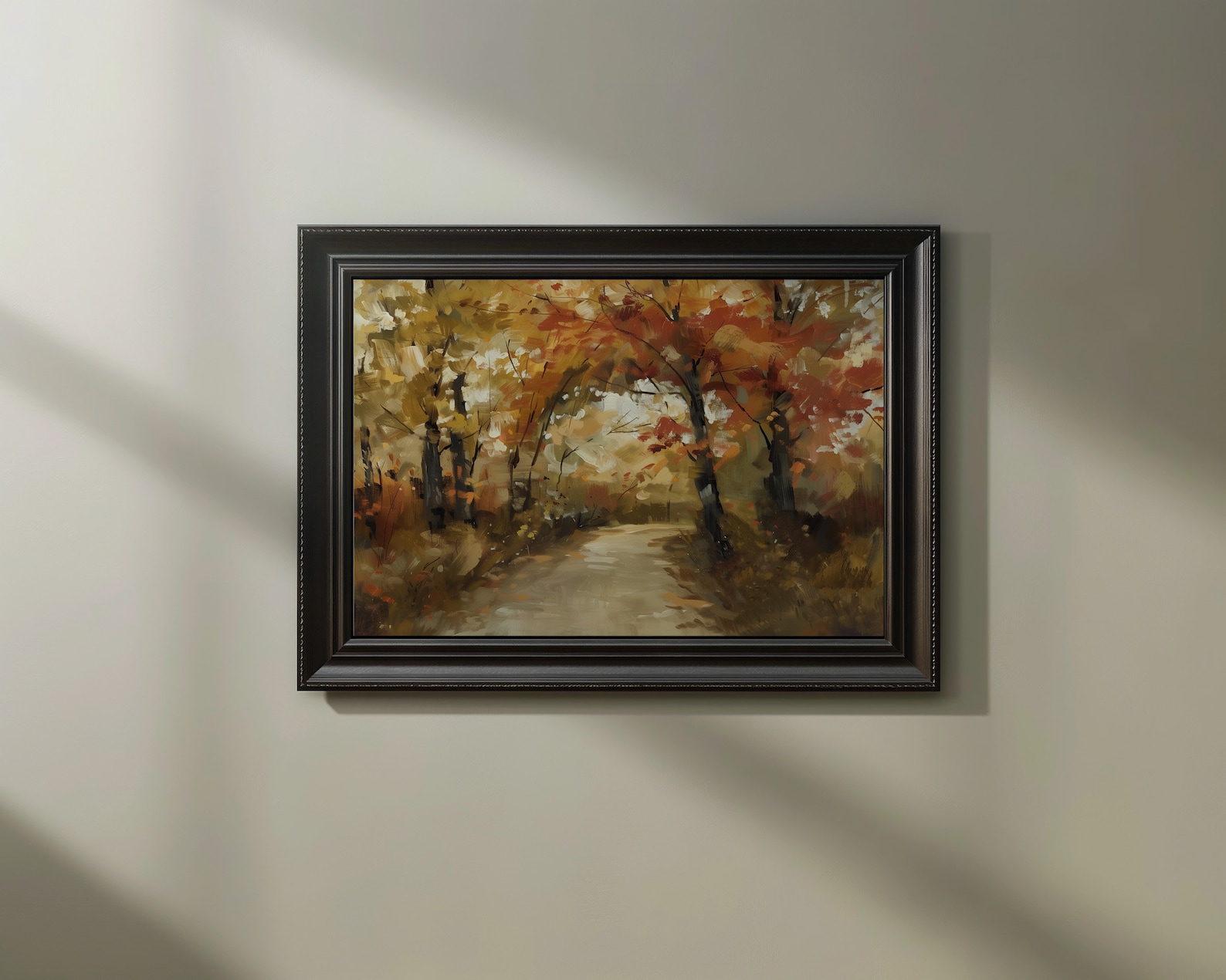 Autumn Tree Archway Print, Fall Foliage Oil Painting, Moody Wall Art - Etsy