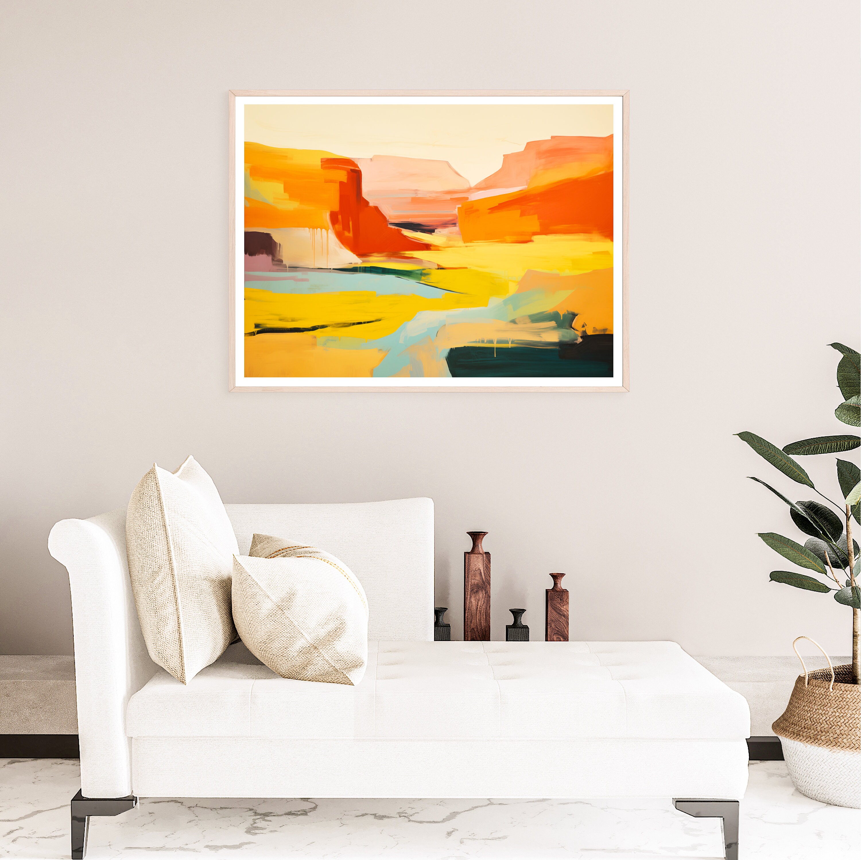 Canyons, Modern Wall Decor, Abstract Landscape, Minimalist Home Decor ...