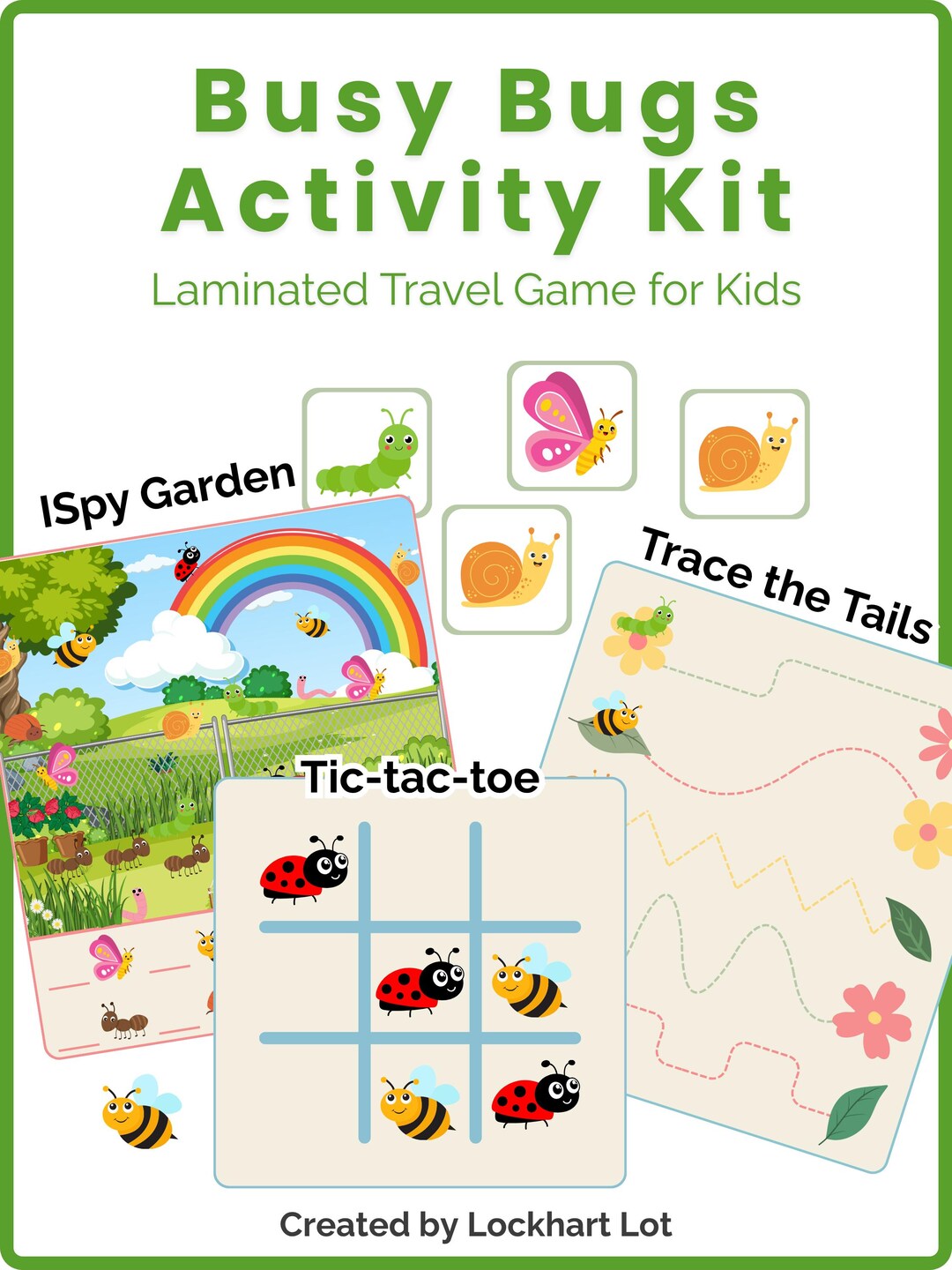 Busy Bugs Activity Kit – Laminated Travel Game for Kids (physical ...
