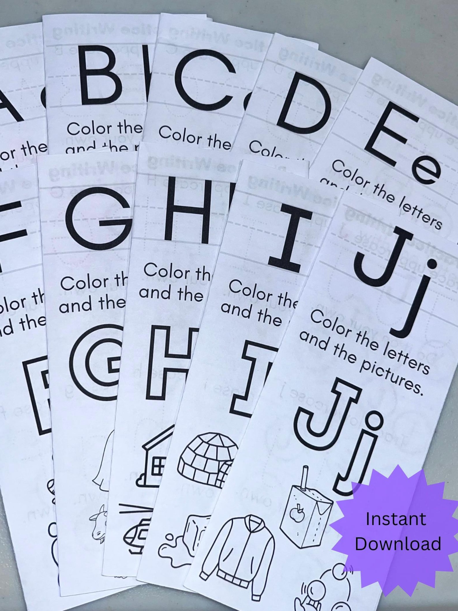 Printable Kids Alphabet Learning Pamphlets for School - Etsy
