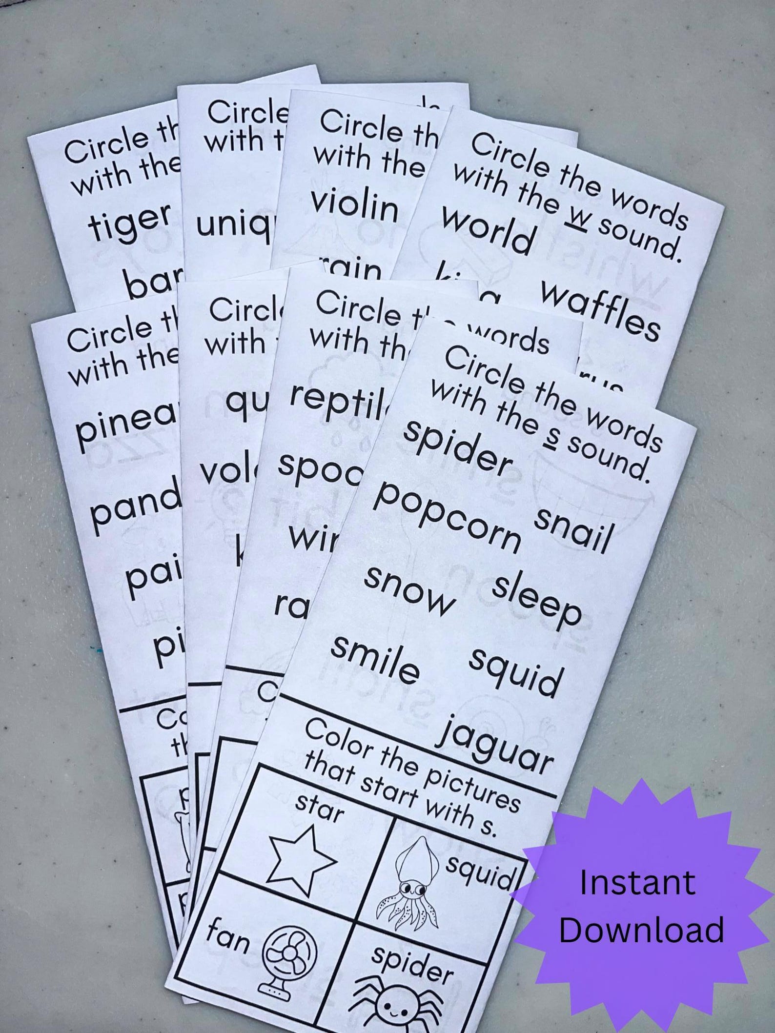 Printable Kids Alphabet Learning Pamphlets for School - Etsy