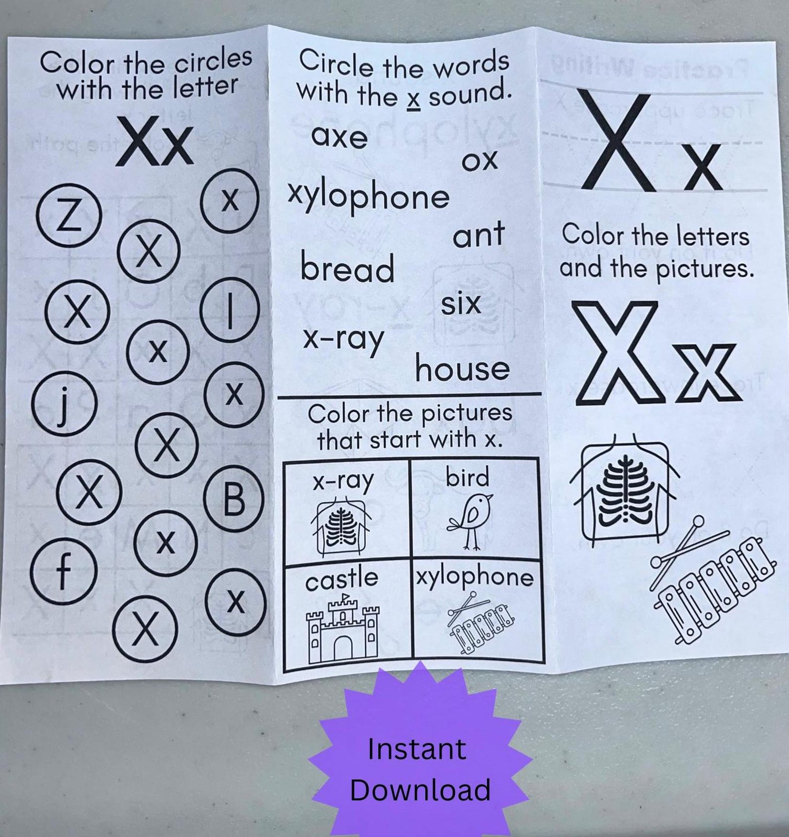 Printable Kids Alphabet Learning Pamphlets for School - Etsy