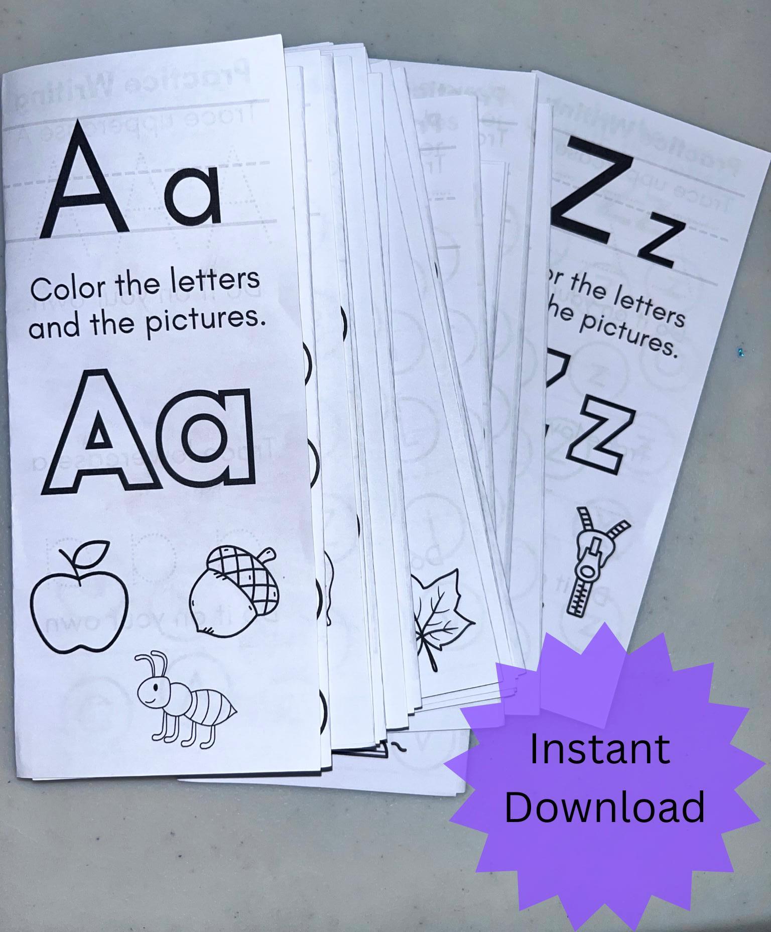 Printable Kids Alphabet Learning Pamphlets for School - Etsy