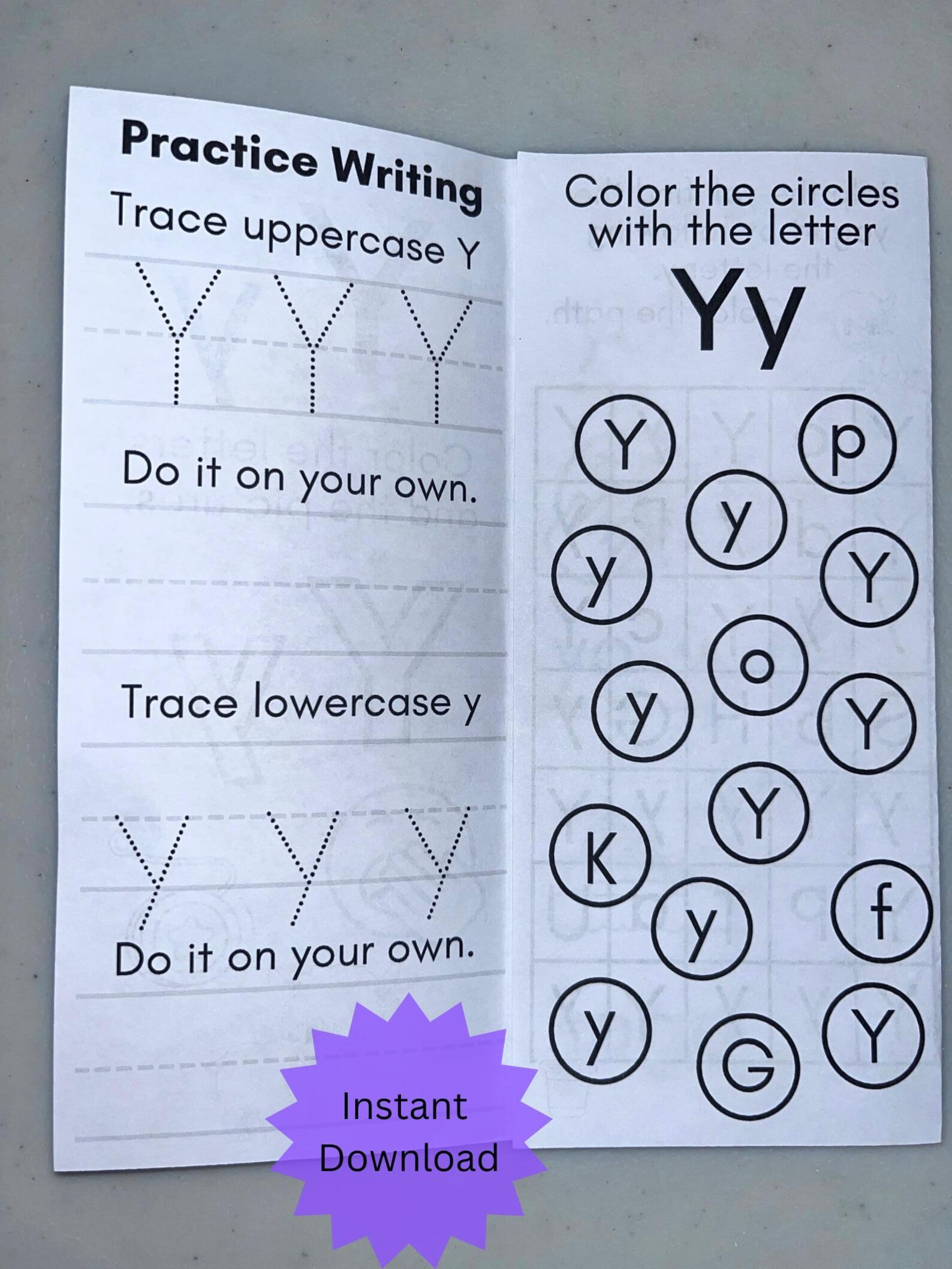 Printable Kids Alphabet Learning Pamphlets for School - Etsy