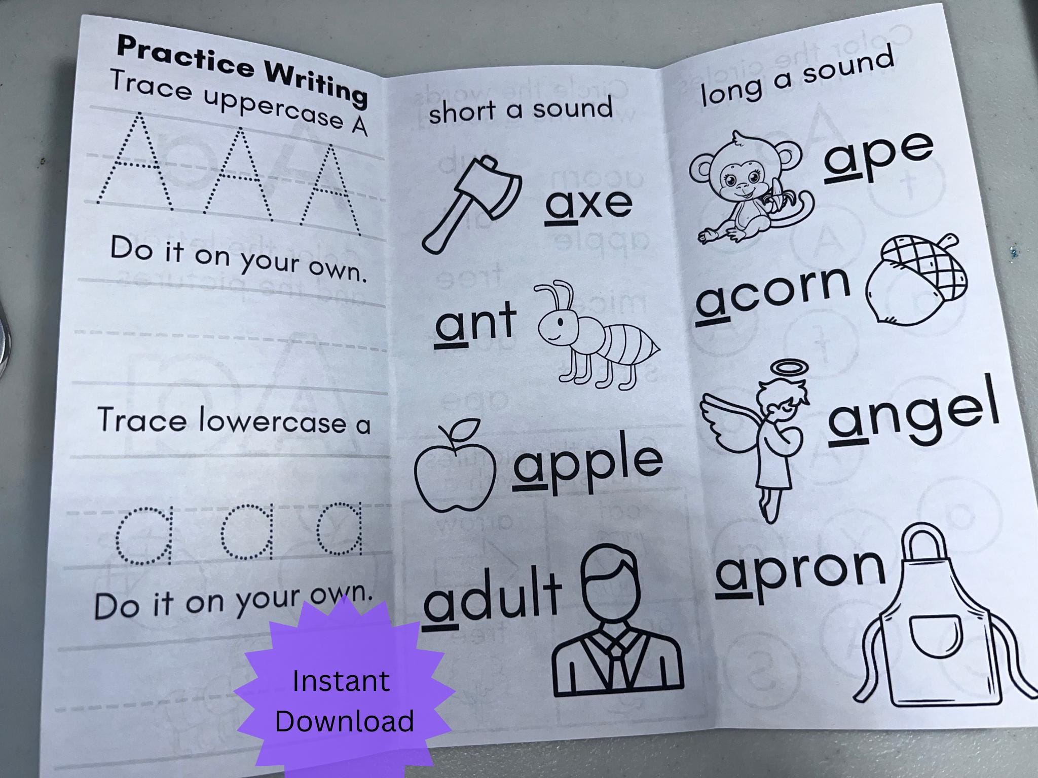 Printable Kids Alphabet Learning Pamphlets for School - Etsy