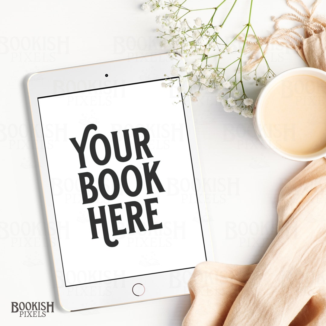 Clean Minimalist Desk Ebook Mockup | Ebook Cover | Blank iPad Mockup ...