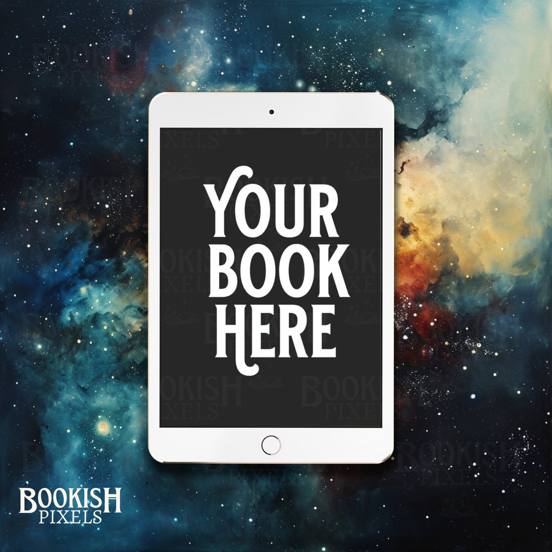 Sci Fi Galaxy Ebook Mockup | Adult Fantasy Ebook Mockup | Dystopian Ebook Cover | Blank iPad ...