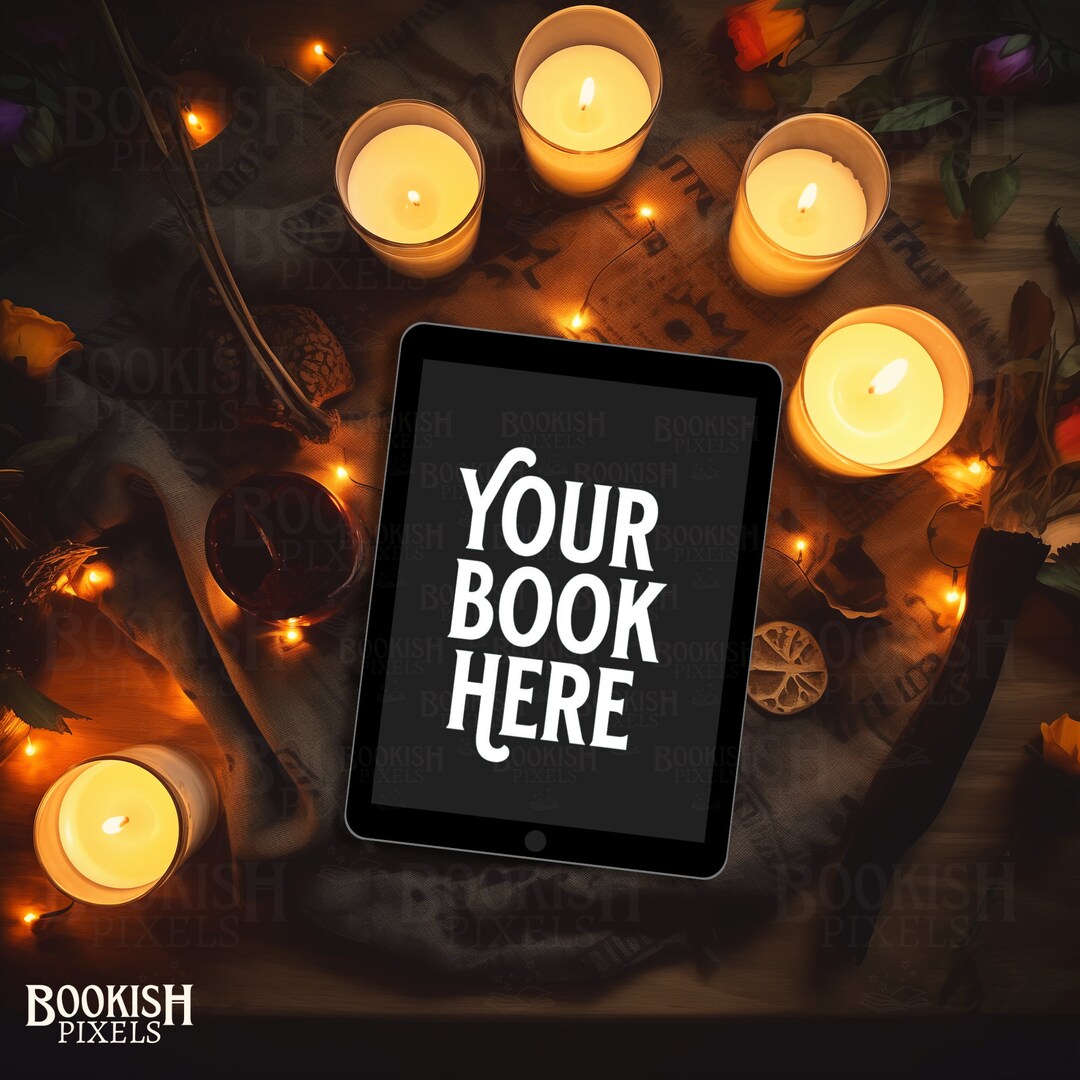 Witchy Bookstagram Flatlay | Ebook Cover | Blank iPad | Digital Book ...