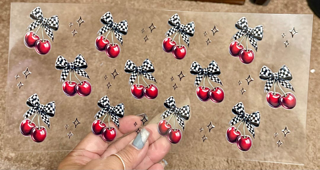 Cherries and Checkerboard Bows UV Wrap - Etsy