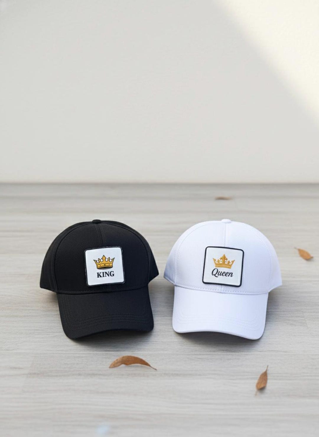 King & Queen Cap Set, Interchangeable Patch Hat Bundle, Gift for ...