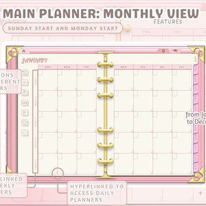 Anime-inspired Digital Planner - Sakura Planner 1.0 | 3-in-1 Planner ...