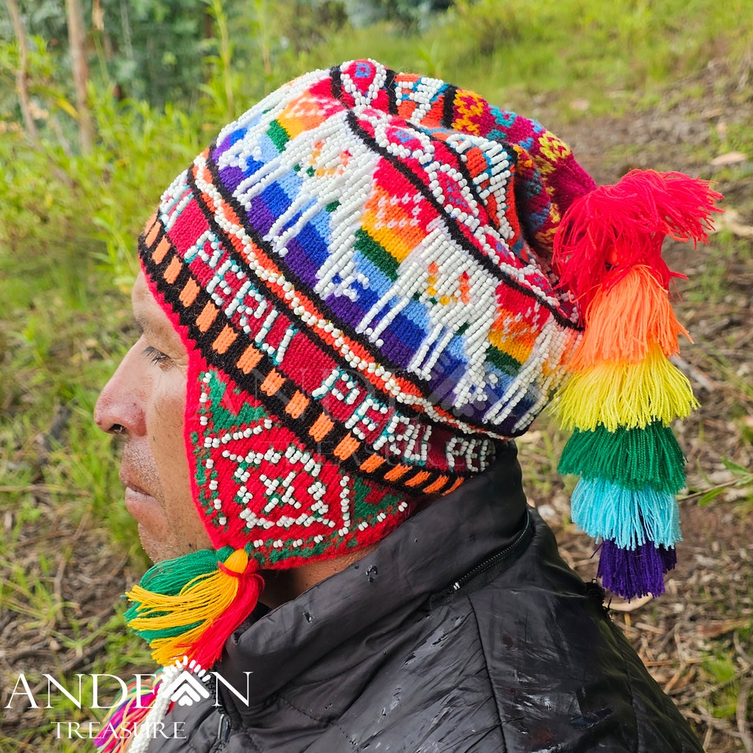 Traditional Andean Chullo / Shaman Hat / Chullo Qero / Andean Hat ...
